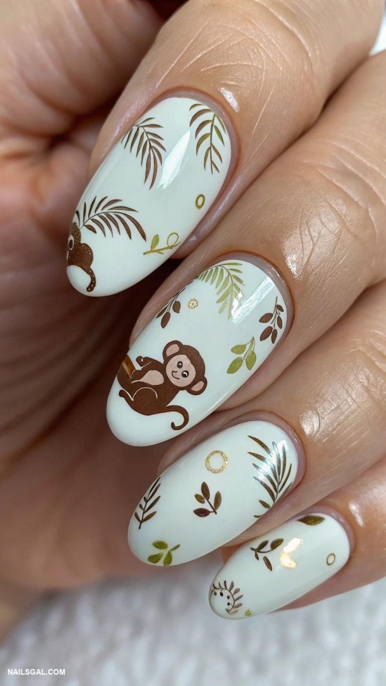 10 Cute Monkey Nail Designs to Go Bananas Over