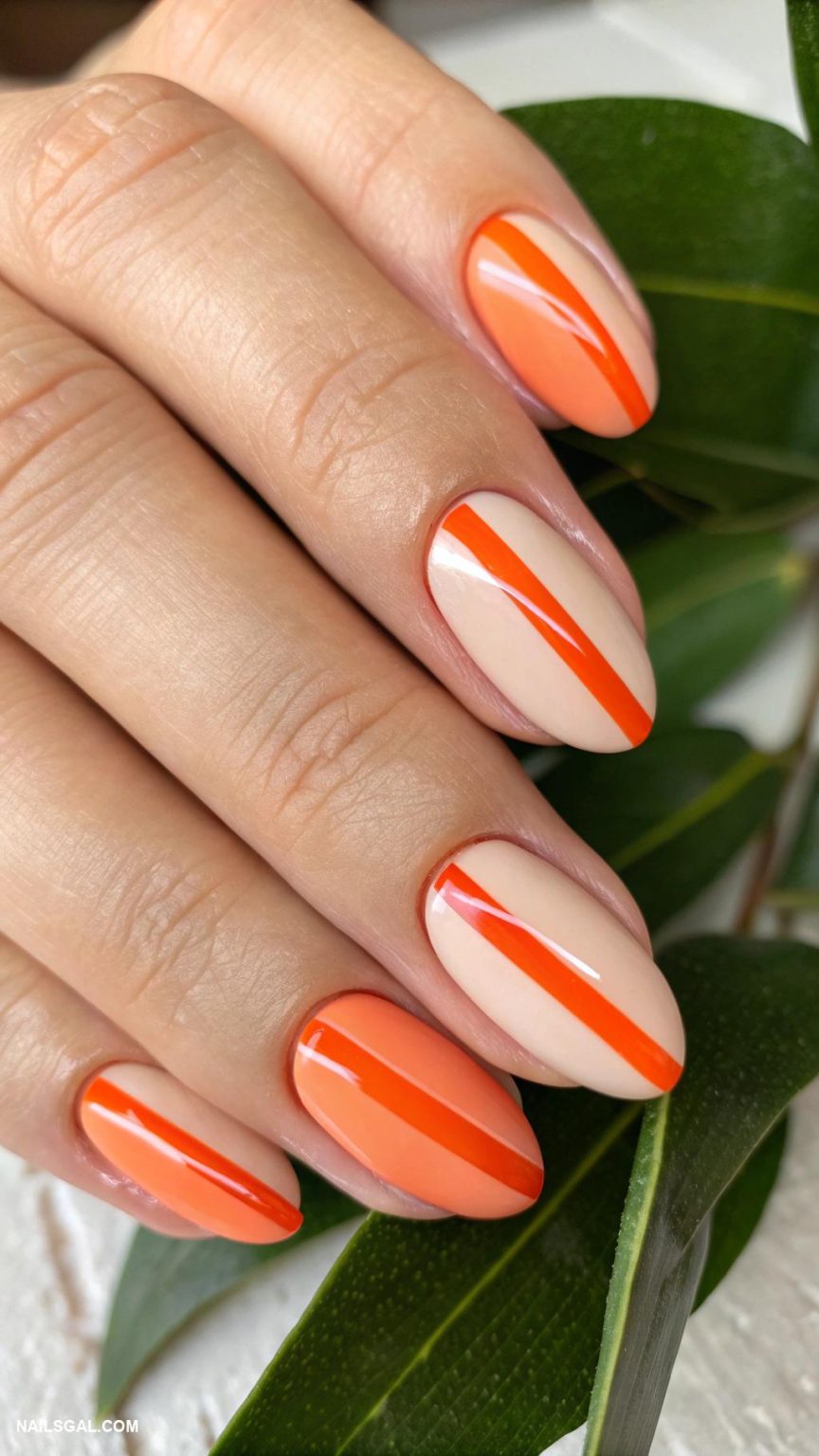 10 Bright Orange Fruit Nails Ideas